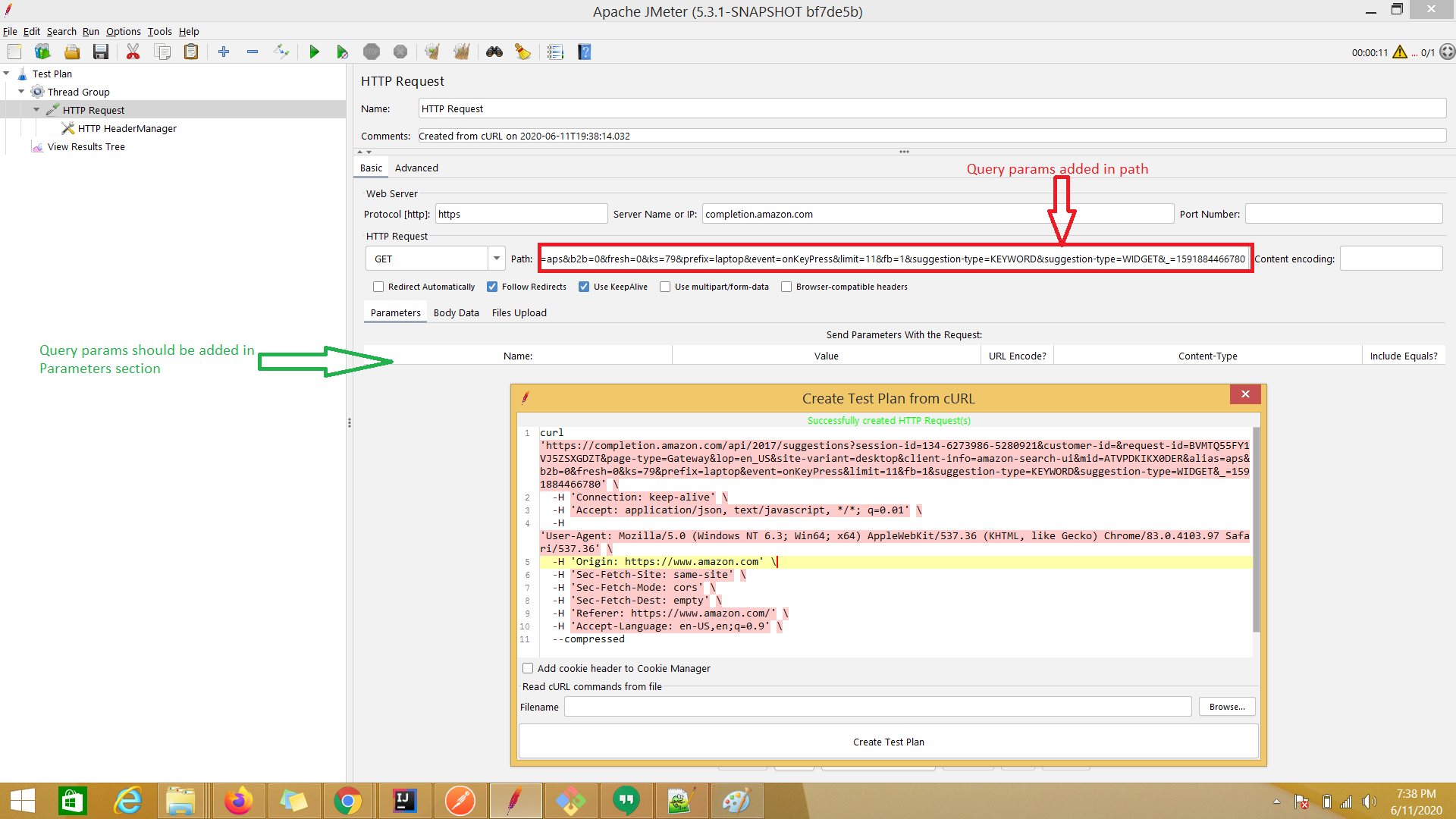 cURL code generated for Post/Put requests from Postman is not imported correctly. · Issue #5316 ...