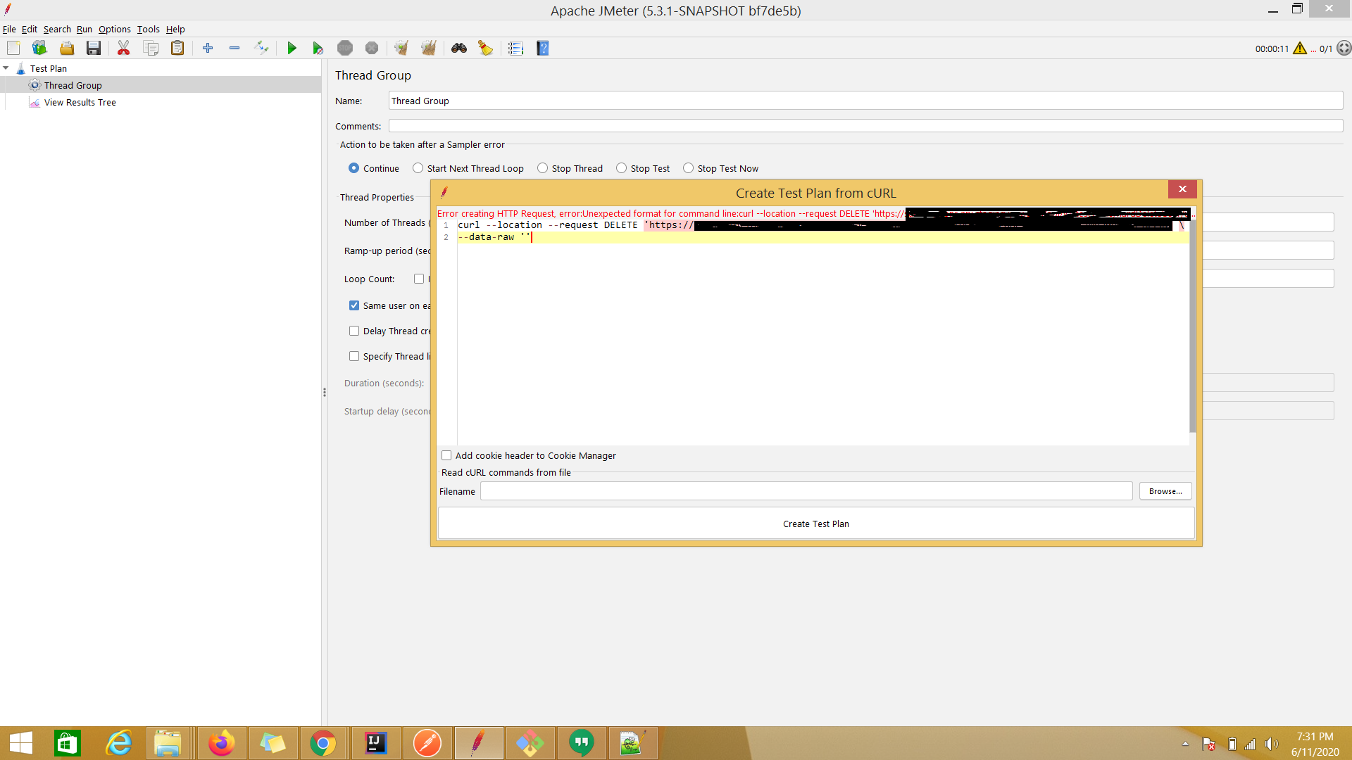 cURL code generated for Post/Put requests from Postman is not imported correctly. · Issue #5316 ...