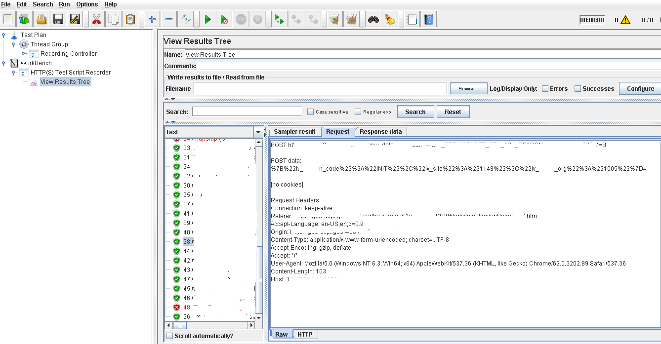 Jmeter Proxy Server Encodes The Request Sent To Server During Recording