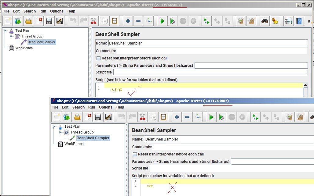 junk character(Simplified Chinese) in BeanShell Sampler's 'script ...