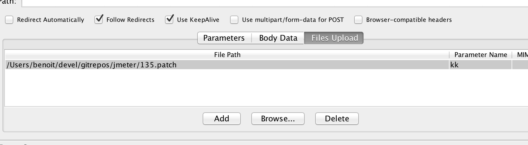HTTP Request GUI : Move File Upload to a new Tab to have more space for parameters and prevent ...