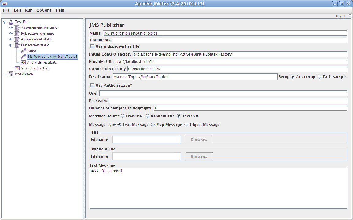 Adds static and dynamic destinations to JMS Publisher · Issue #2426 · apache/jmeter · GitHub