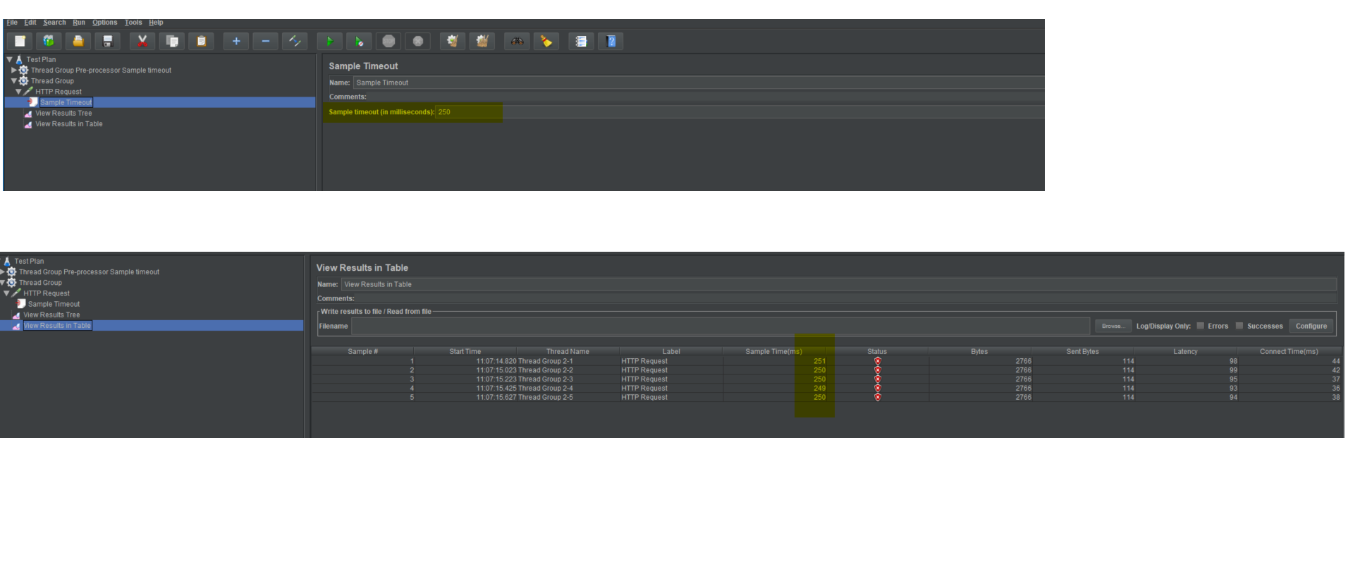 The Sample Timeout has a 1ms error when using a pre-processor · Issue #5038 · apache/jmeter · GitHub