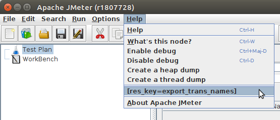 Help Menu Item to export transaction for Web report · Issue #4475 · apache/jmeter · GitHub