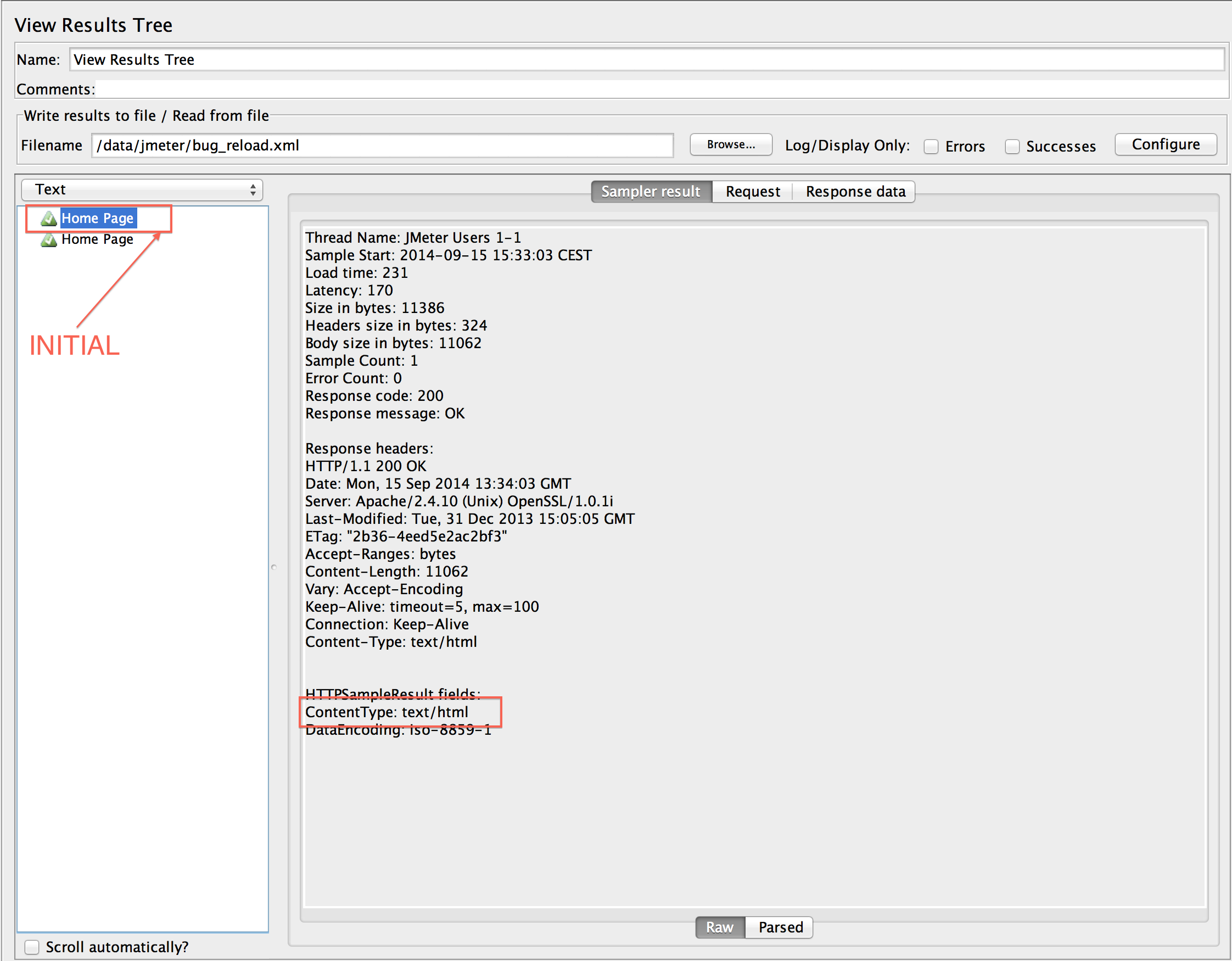 View Results Tree:When reloading results from XML, content type is not filled in SampleResult ...